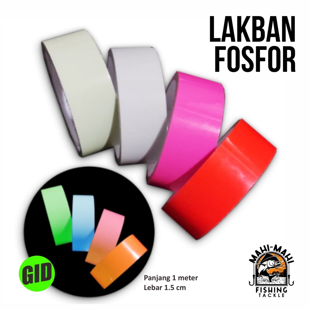 Jual LAKBAN Fosfor/Stiker Fosfor Menyala Dalam Gelap Metal Jig Lure ...