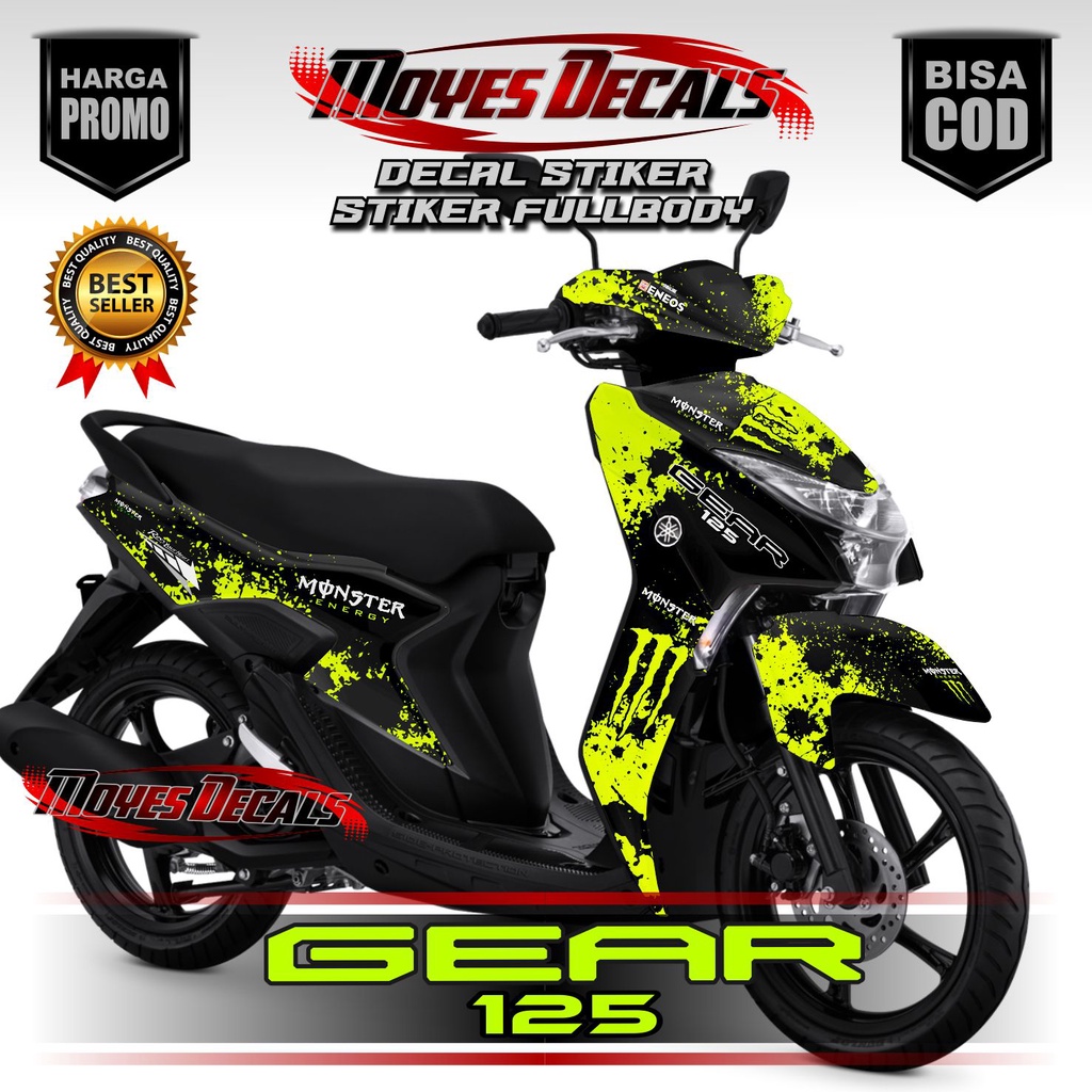 Jual ( GLOSY / DOFF ) Bisa COD Decal Sticker Full Body Mio Gear 125 ...