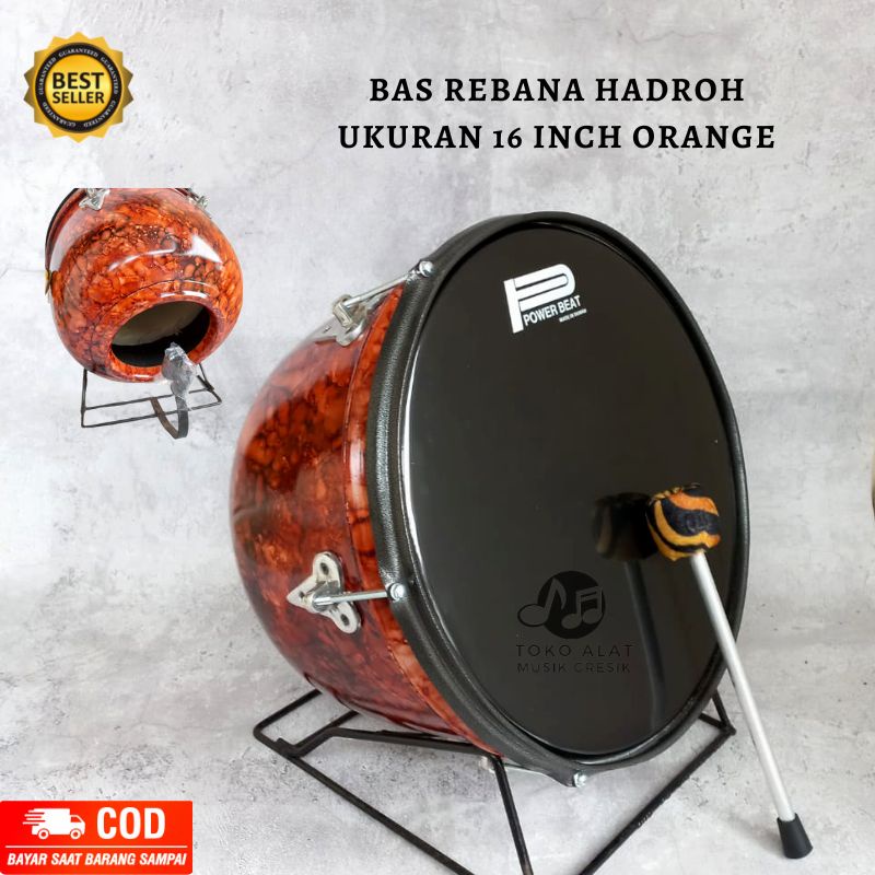 Jual Bas Hadroh ukuran 16 inch Bass Rebana Murah Alat Musik Tradisional ...
