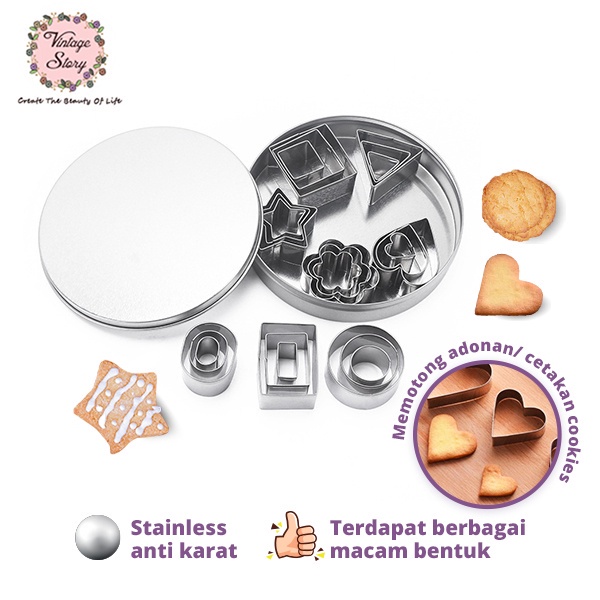 Jual Cetakan Cookies Pemotong Kue Biskuit Cutter Stainless Steel Bentuk ...