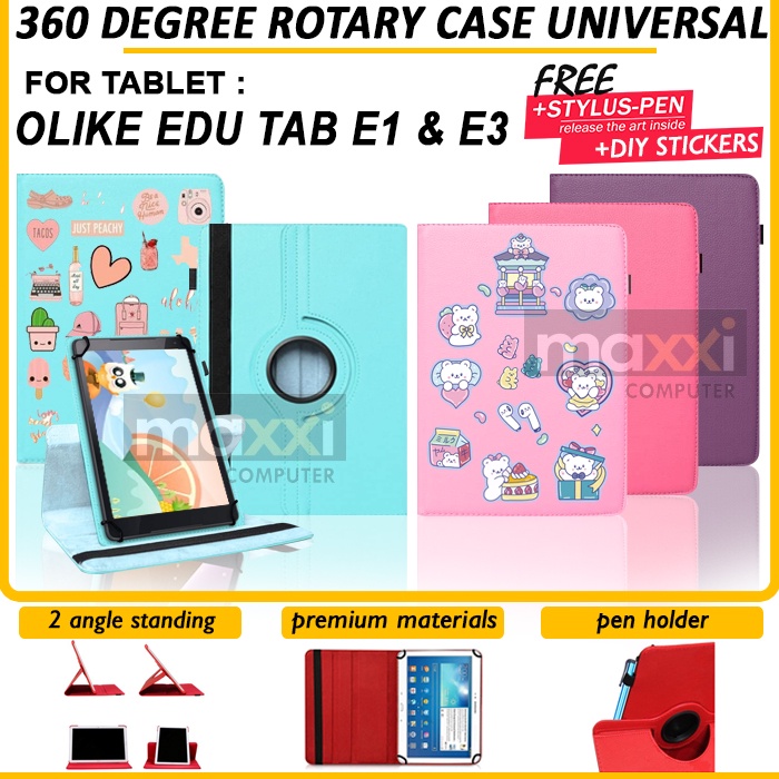 Jual Olike Edu Tab E1 E3 Tablet 8" 10" 8 10 Inch Rotary Bookcover ...