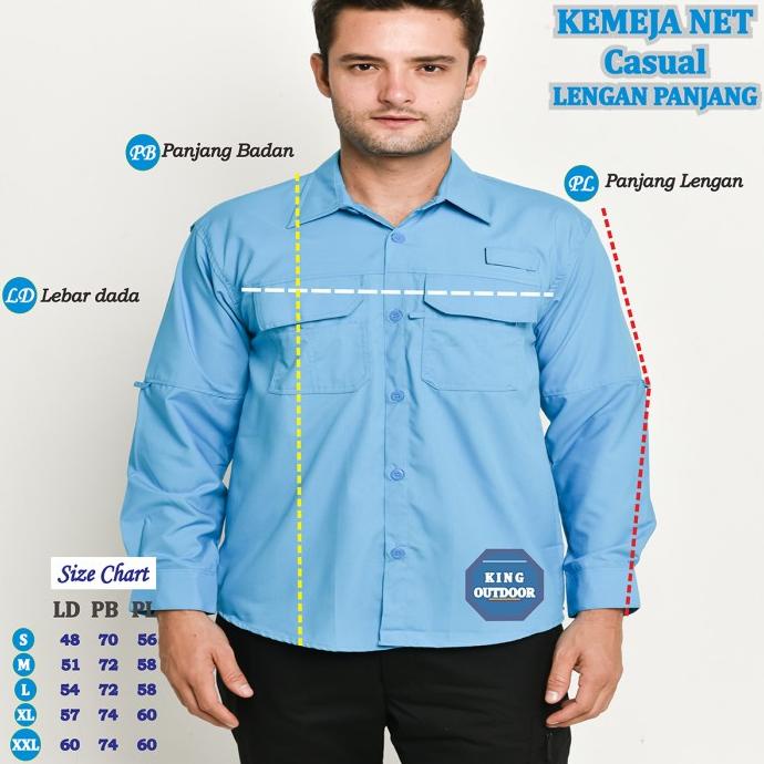 Jual SERAGAM KERJA PDH LENGAN PANJANG | BIRU TOSCA | KEMEJA KERJA PDH ...