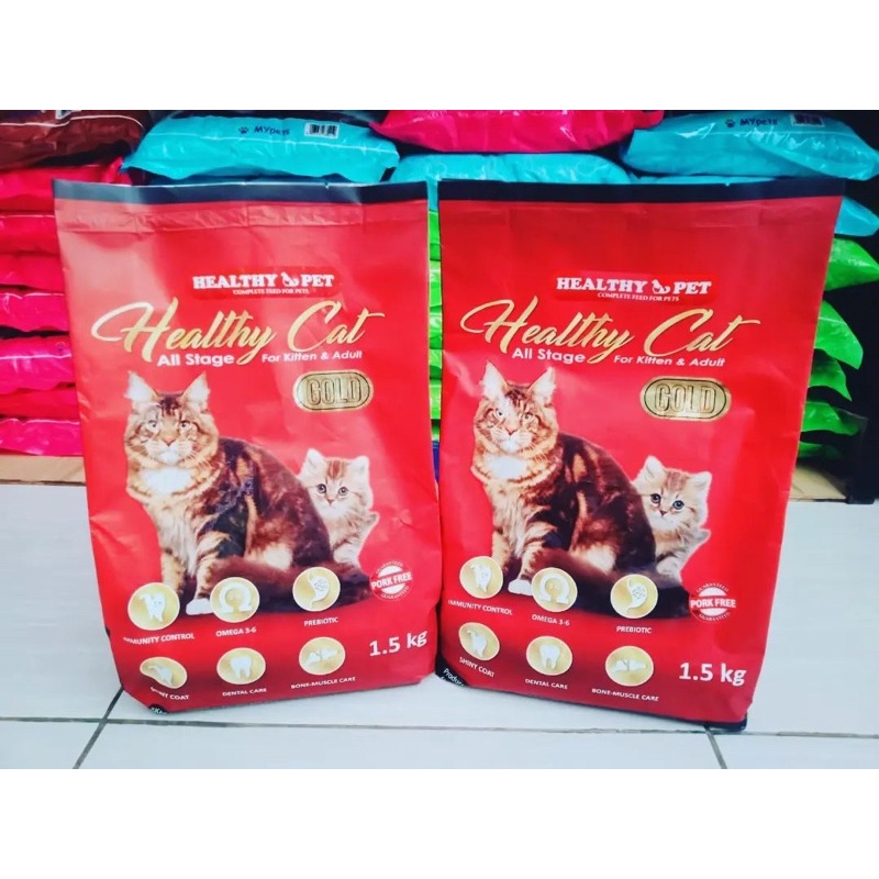 Jual MAKANAN KUCING MERK HEALTHY CATS 1,5 KG & 1,2 KG | Shopee Indonesia