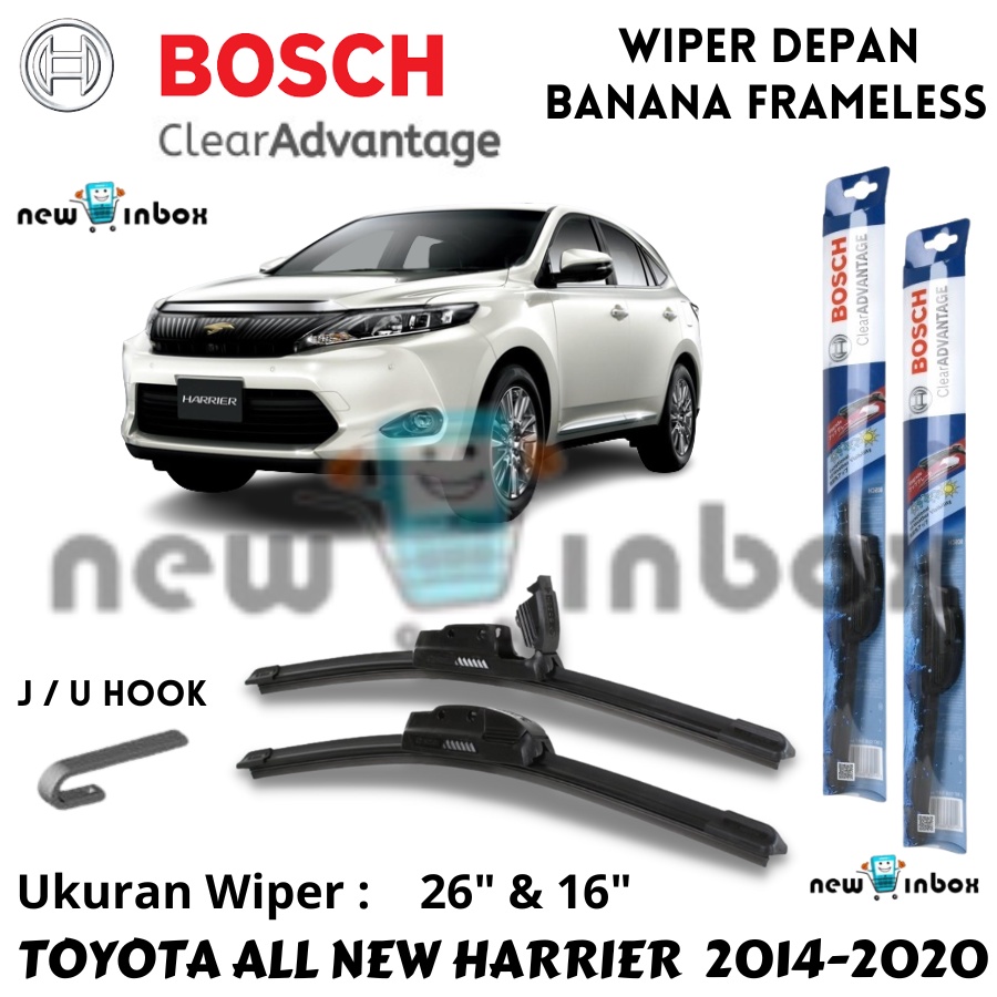 Jual Wiper Depan Mobil Toyota ALL NEW HARRIER NEW GEN 3 2014-2020 Sepasang Frameless BOSCH Clear ...