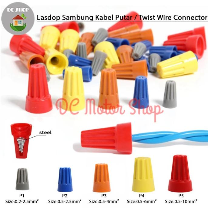 Jual Lasdop Sambungan Kabel Putar Cap Twist Wire Connector Screw ...