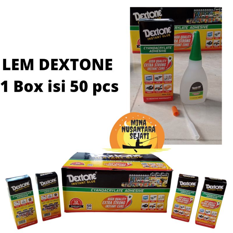 Jual LEM DEXTONE - 1 BOX ISI 50 PCS | Shopee Indonesia