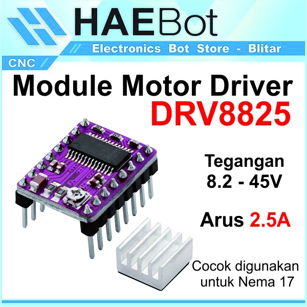 Jual [HAEBOT] Modul Module Motor Driver DRV8825 CNC Shield Arduinoo 3D ...