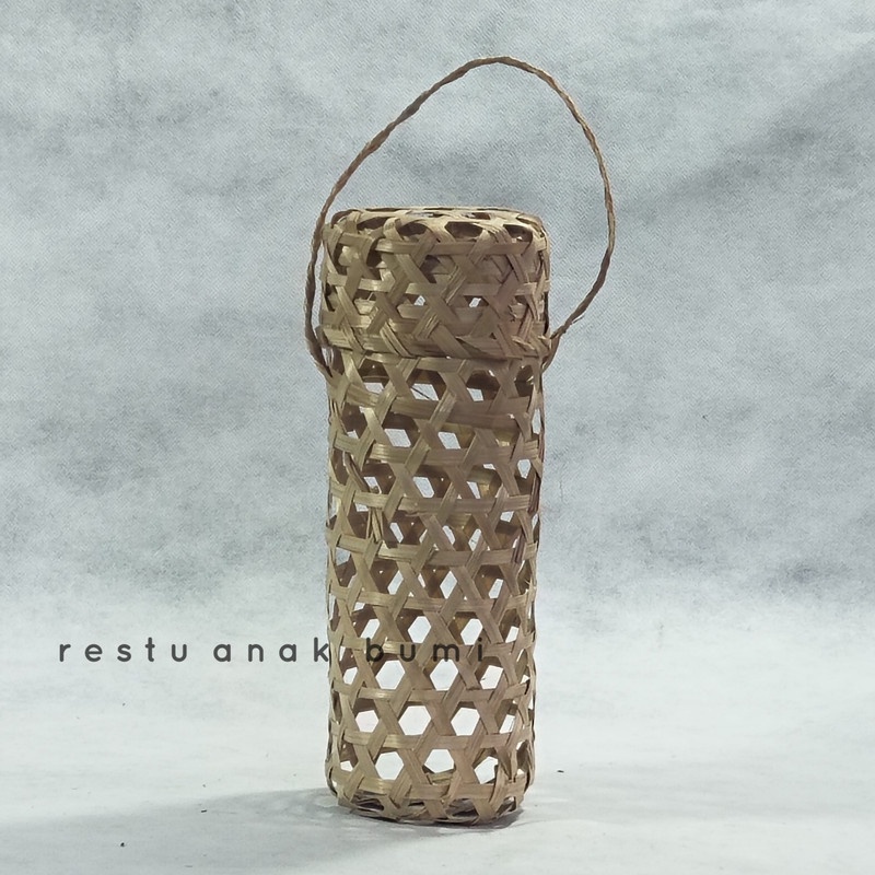 Jual ( new product ) (B191) Tempat Botol Bambu Baru plus Cangkingan ...