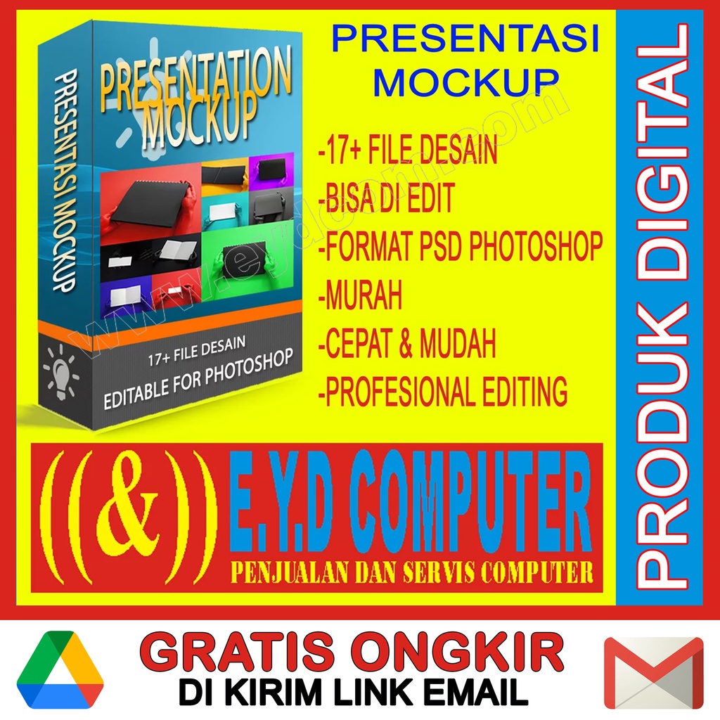 Jual DESAIN PRESENTASI MOCKUP FORMAT PSD PHOTOSHOP EDIT DESIGN ...