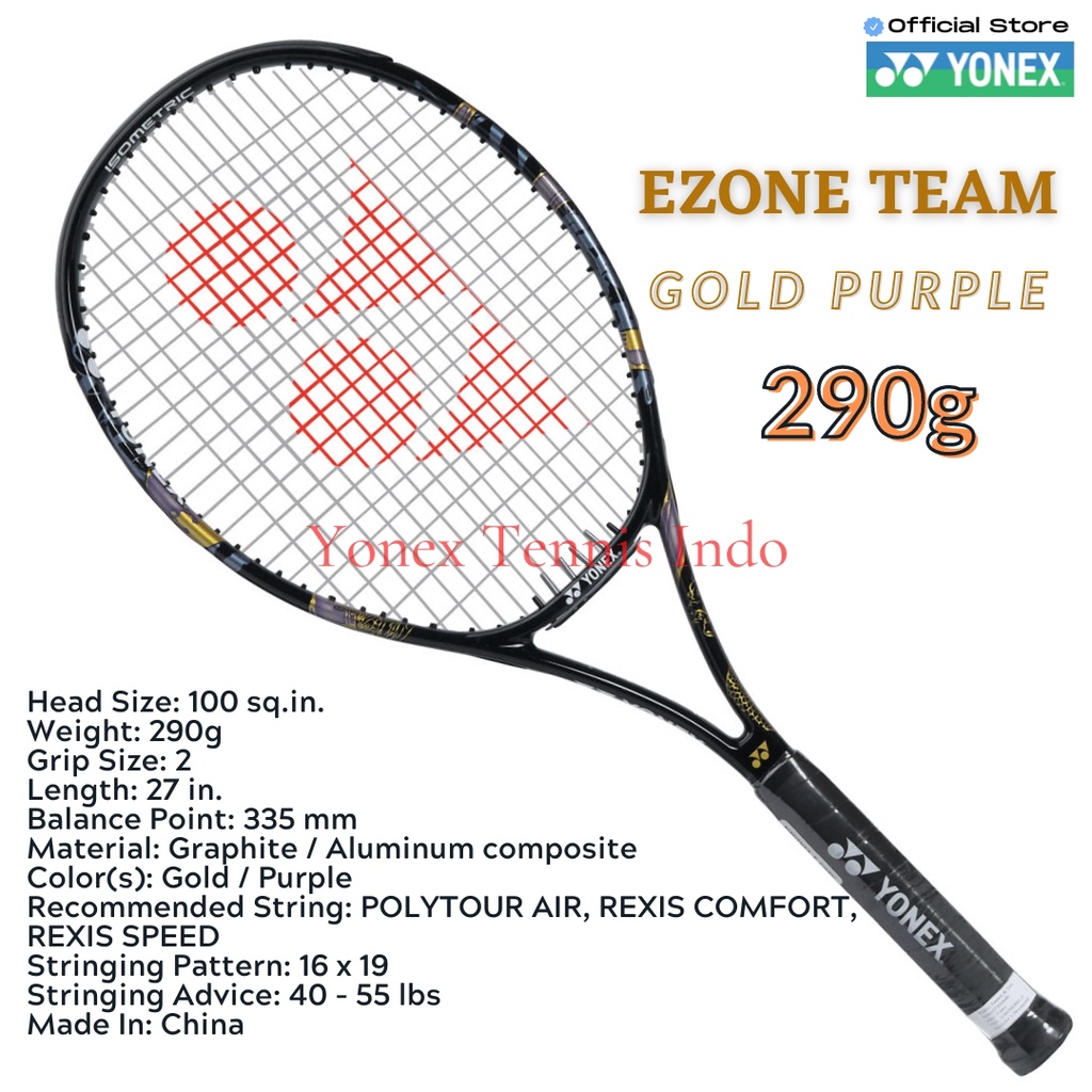 Jual Yonex OSAKA EZONE TEAM 100 290g Limited edition - Gold Purple - raket tenis | Shopee Indonesia