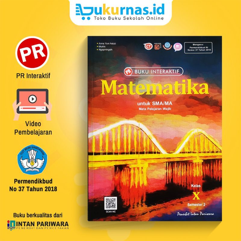 Jual Buku lks pr interaktif matematika wajib kelas X, 10 semester 2 tahun 2022 Revisi K13 Intan ...