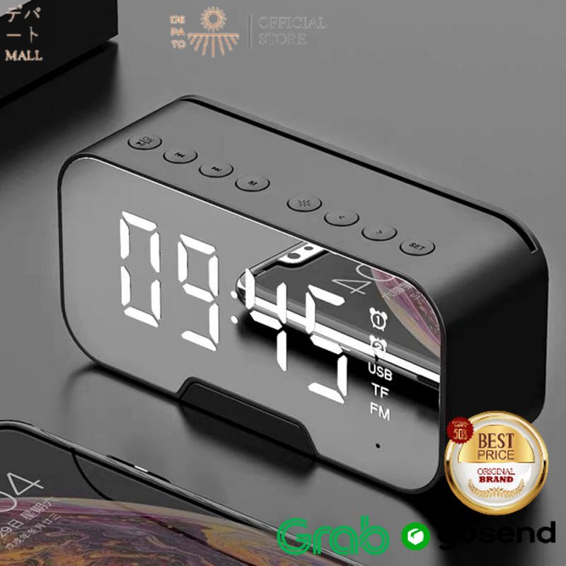 Jual Speaker Mini Bluetooth + Radio FM + Jam Meja + Jam Weker Digital ...