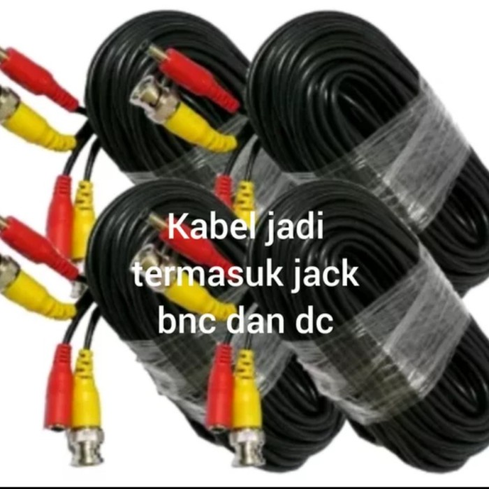 Jual Kabel CCTV sudah jadi Kabel jadi Cctv Real termasuk jack bnc dan dc | Shopee Indonesia