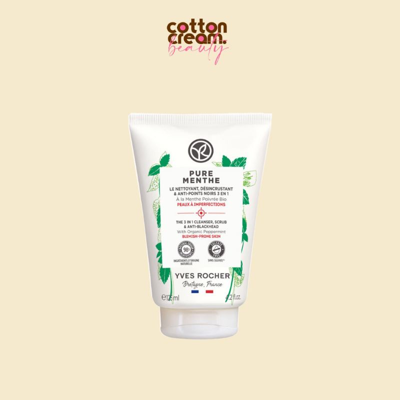 Jual Yves Rocher Pure Menthe The 3in1 Cleanser Scrub & Anti Blackhead ...