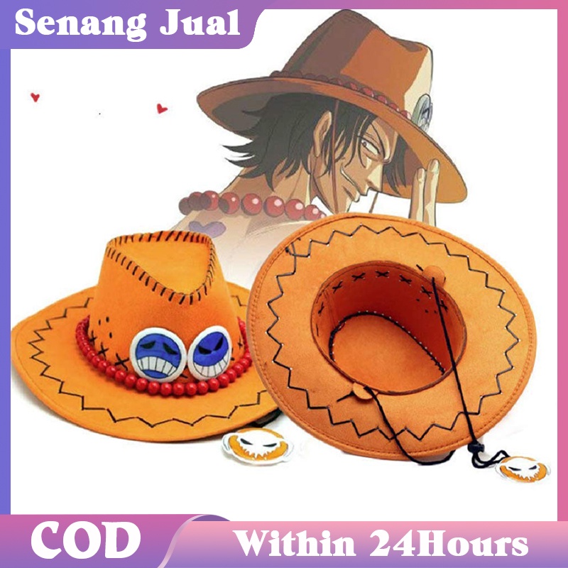 Jual One Piece Topi / One Piece Cosplay / Topi Jerami Luffy / Ace ...