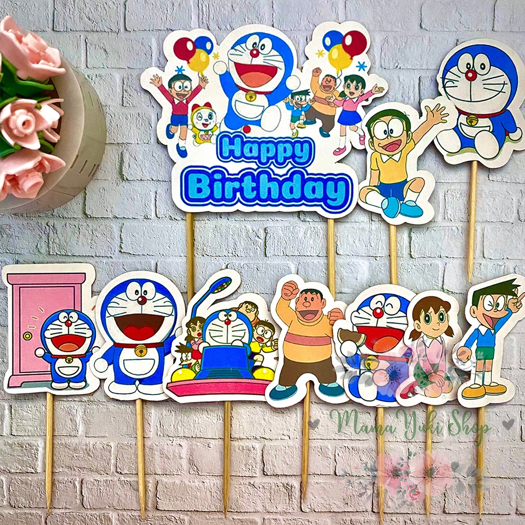 Jual Topper Cake Hiasan Kue Ulang Tahun Anak DORAEMON | Shopee Indonesia