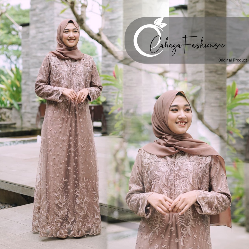 Jual ARFANIA GOWN GAMIS BROKAT TILE JUMBO LD #120 XXL - XXXL GAMIS PESTA KONDANGAN SERAGAM ...