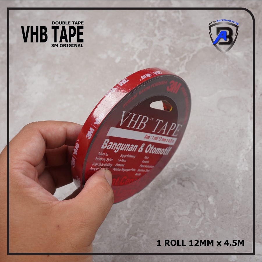 Jual 3M VHB DOUBLE TAPE AUTOMOTIVE 4900 SIZE 12MM X 4.5M DOUBLE TAPE ...