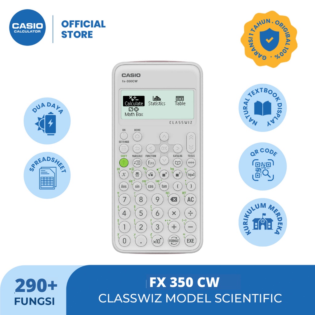 Jual CASIO SCIENTIFIC CLASSWIZ FX-350CW | Shopee Indonesia