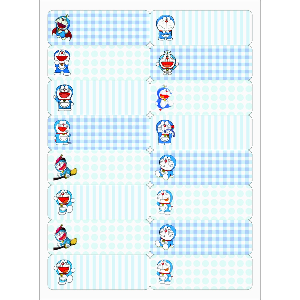 Jual Stiker Label Nama Anak, Kode : Doraemon | Shopee Indonesia