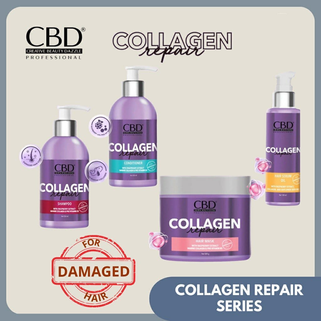 Jual CBD Collagen Repair Hair Mask / Shampoo / Conditioner / Serum ...