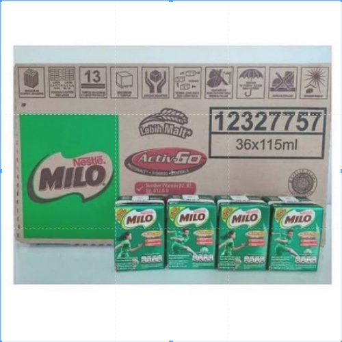Jual Milo Kotak Active Go 110 ml Susu Cair Cokelat UHT Coklat dus box karton | Shopee Indonesia