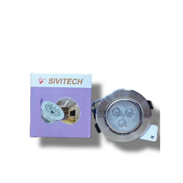 Jual Led downlight 3 watt 3 mata putih | Shopee Indonesia