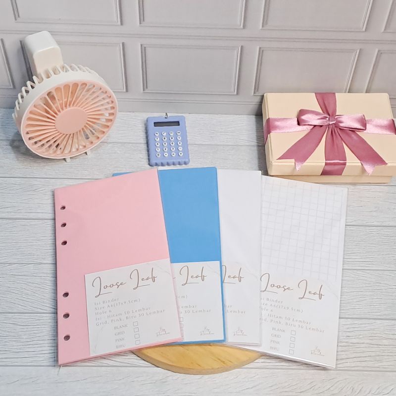 Jual Loose Leaf Blank A6/ Isian Binder polos A6/ Isian binder blank ...
