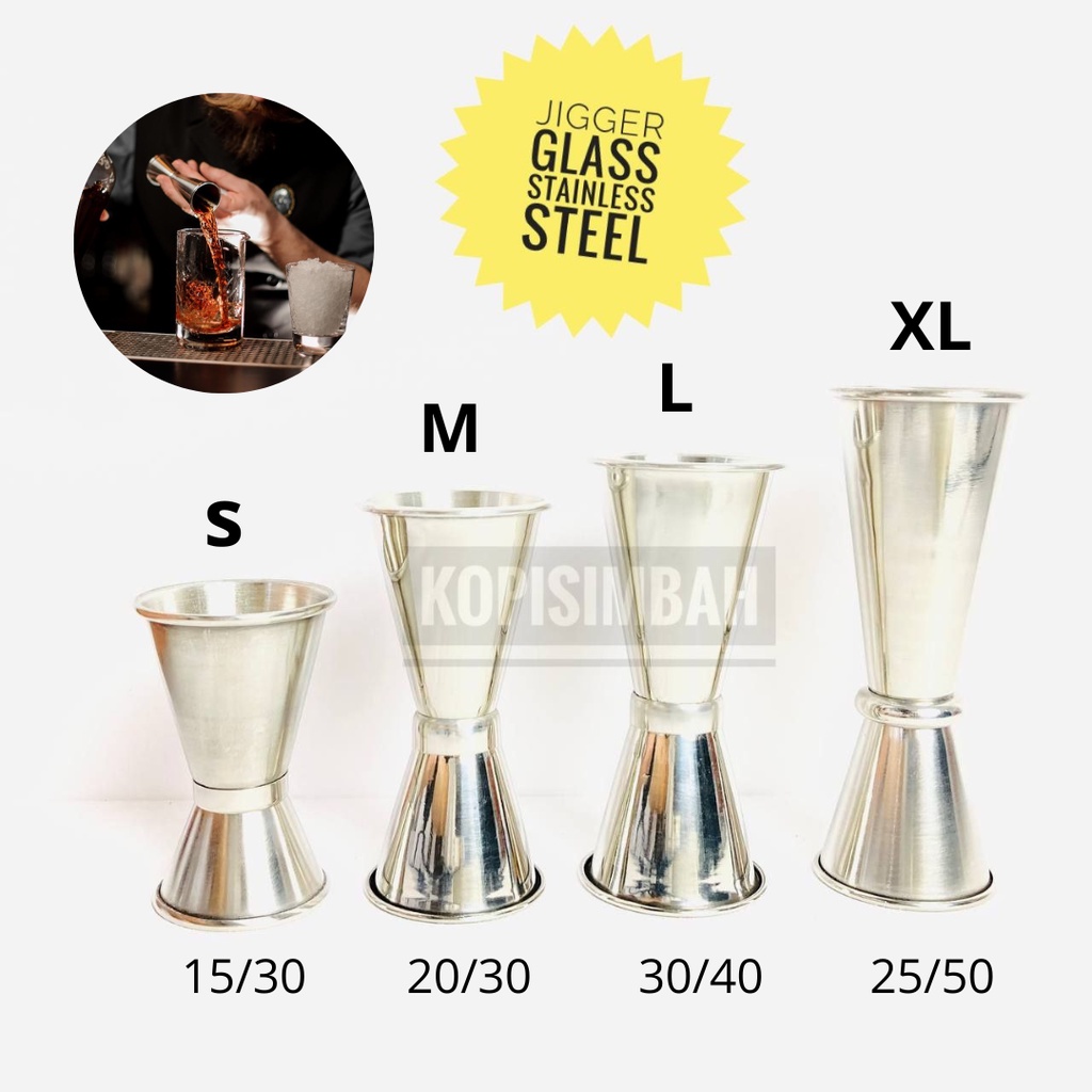 Jual Jigger Glass Alat Takar Sirup Bartender Gelas Taker Gula Syrup ...