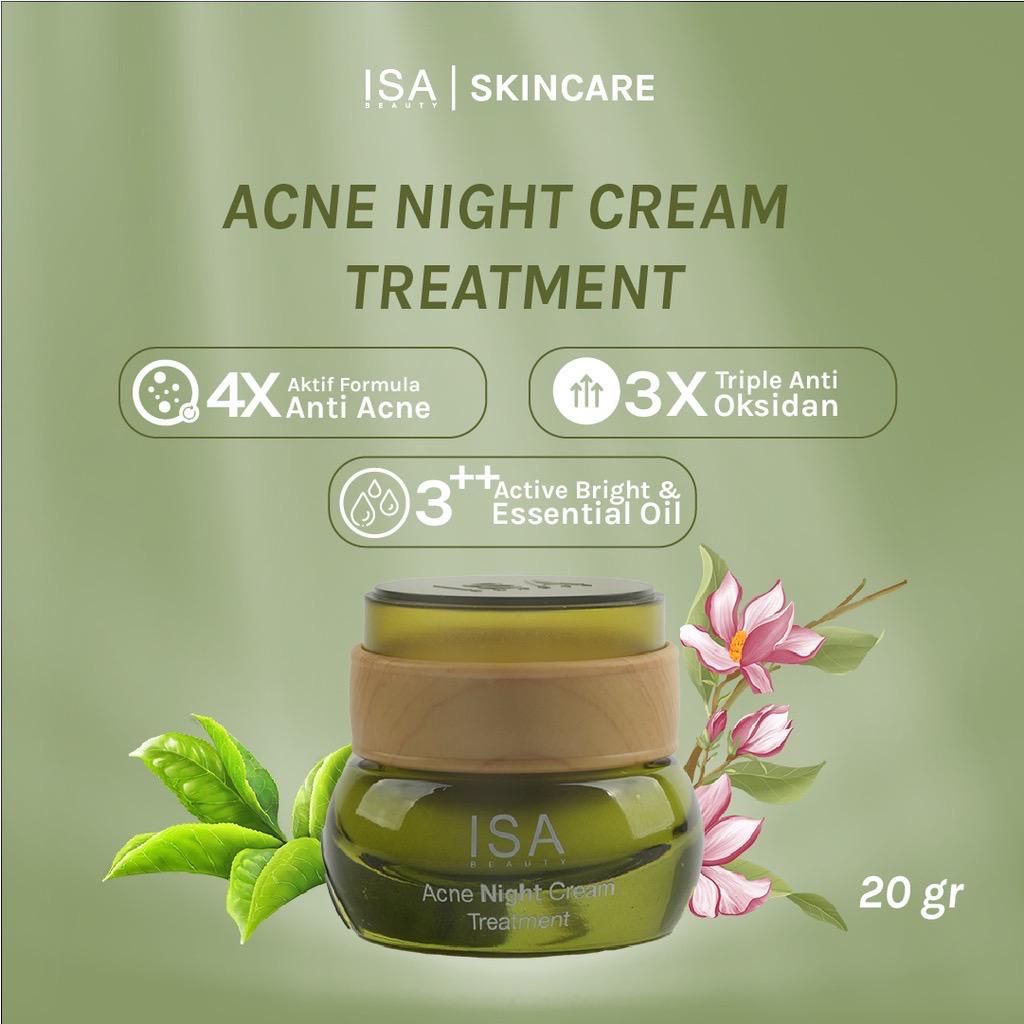Jual ISA Beauty Acne Night Cream Treatment 20gr Krim Wajah Malam Untuk Wajah Kusam & Berjerawat ...