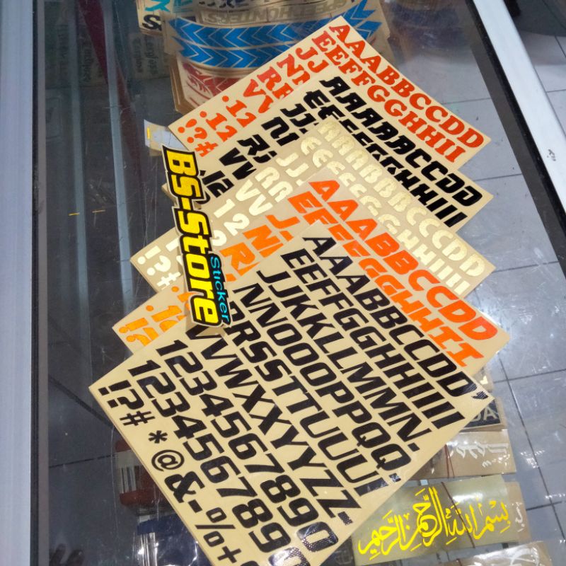 Jual Sticker Nomor Alfabet CUTTING ANGKA ABJAD VARIASI 1,5 CM | Shopee ...