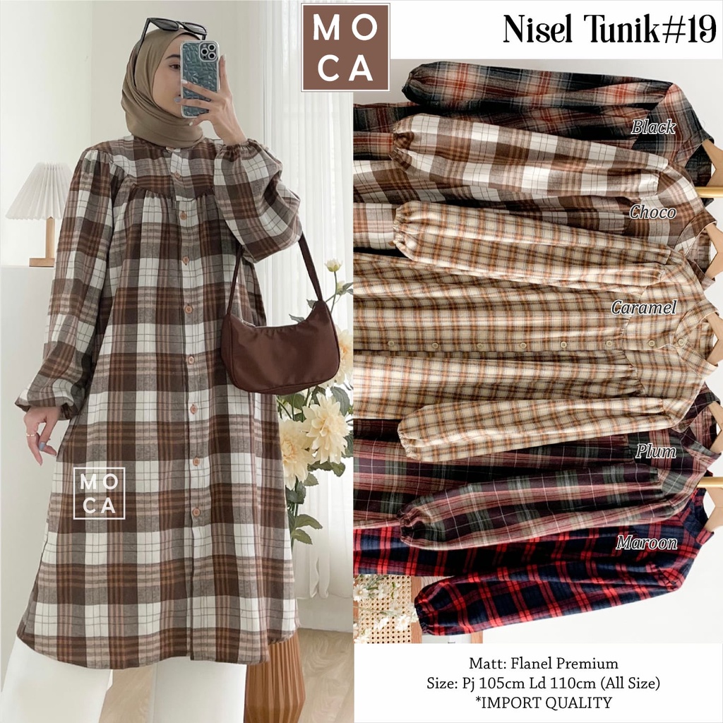 Jual Nisel Tunik by Moca Ld 110 Pj 105 Tunik Bahan Flanel Premium Motif ...