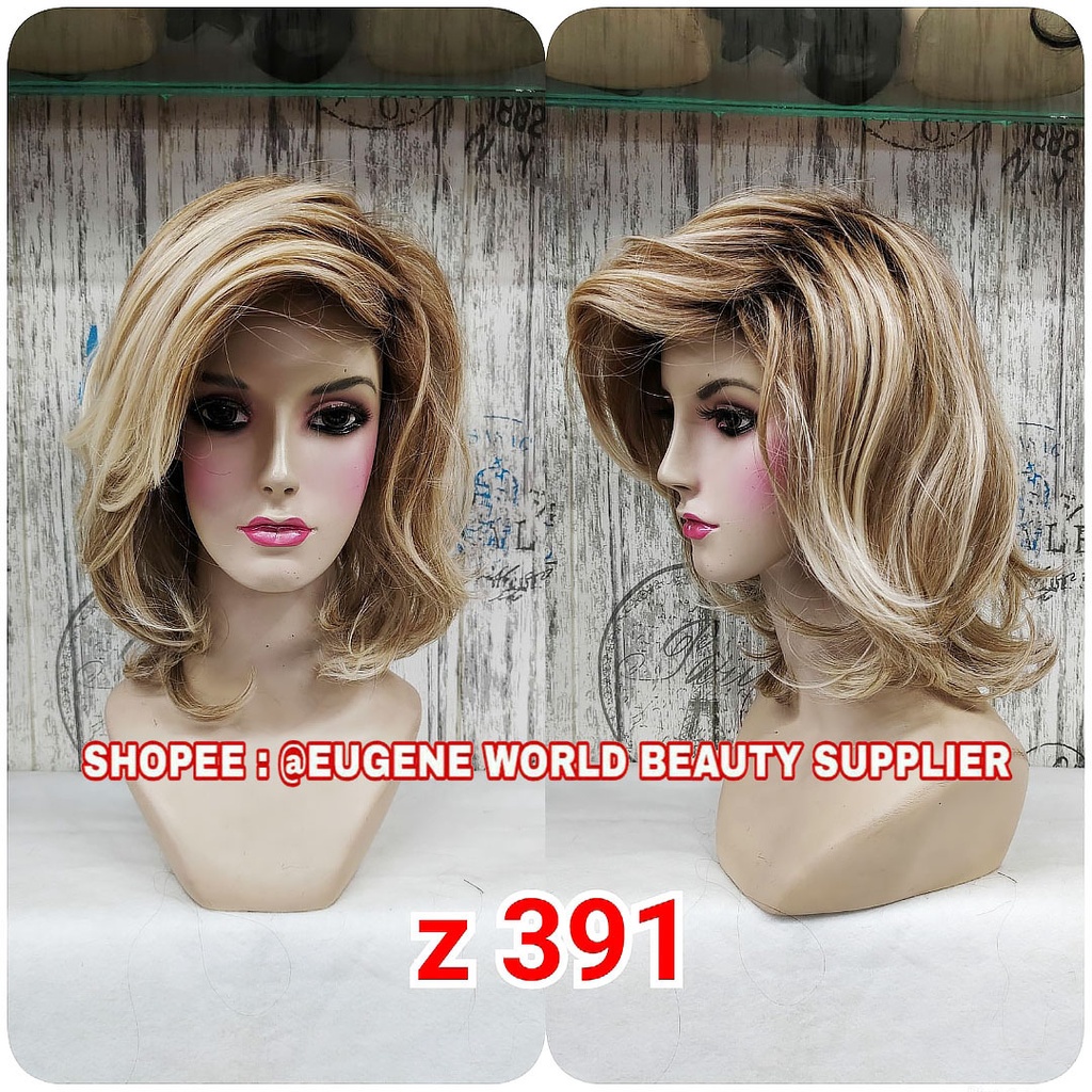 Jual RAMBUT PALSU FULL WIG CEWE CEWEK WANITA PENDEK CURLY KERLI WAVE ...