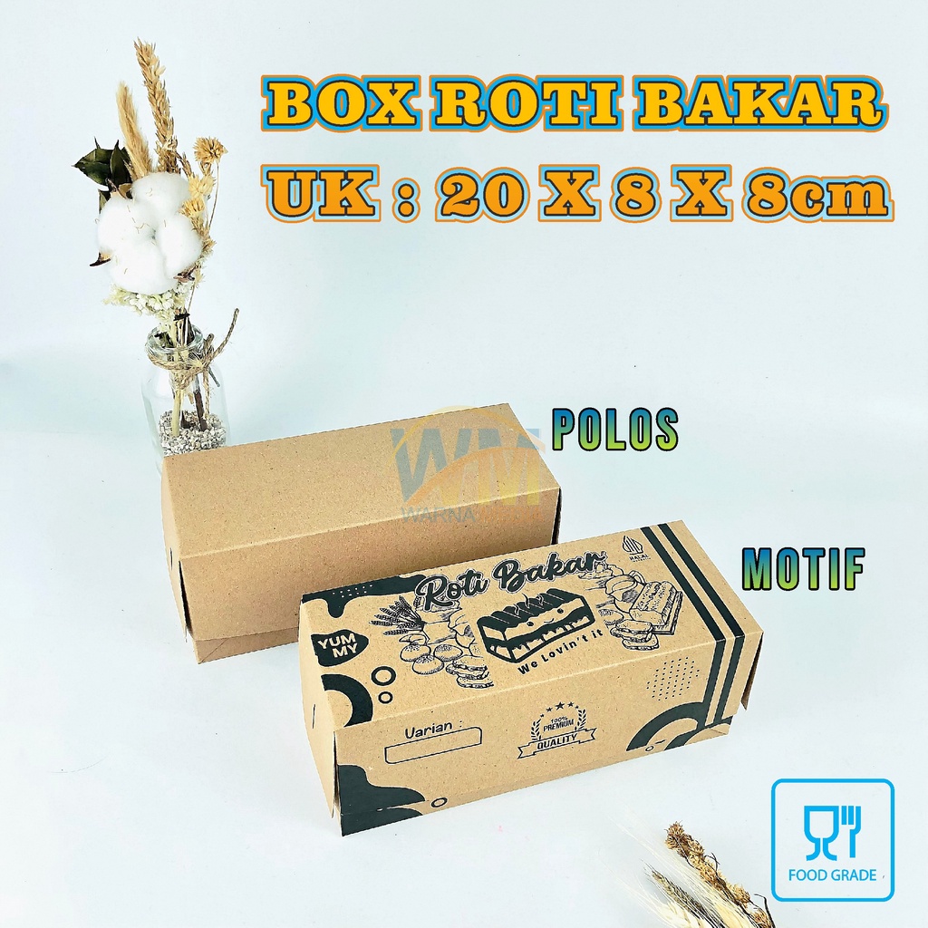 Jual Dus Box Roti Bakar Bandung 20x8x8 / Kotak Roti Bakar 20x8x8 / Box ...