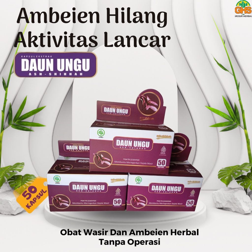 Jual Kapsul Daun Ungu Ash - shihhah Mengatasi Gejala Wasir Dan Ambeien BAB berdarah Mengatasi ...