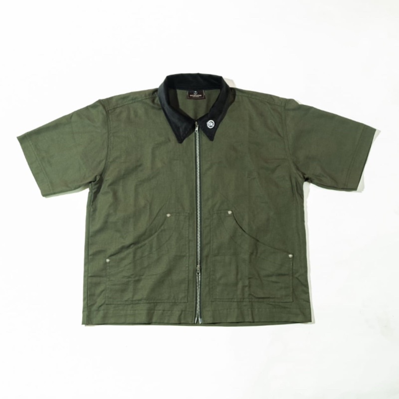 Jual Satisfaction Boxy Work Shirt Zipper Polos | Shopee Indonesia