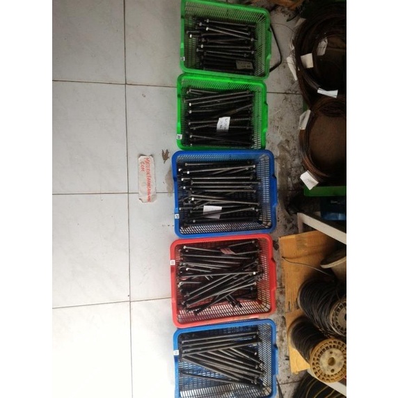 Jual baut 1/2 inch panjang 25 cm satu set baut mur besi baja baut besar ...