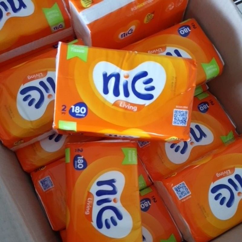 Jual Tisu tissue nice 180 sheets 2ply-tissue free ongkir 1kg muat 6pcs ...
