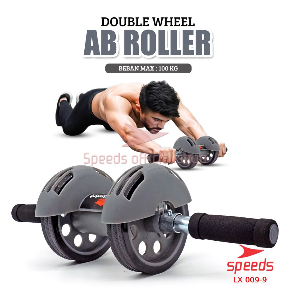 Jual SPEEDS Ab Wheel / Ab Roller / Double Wheel / Alat Push Up Stand ...