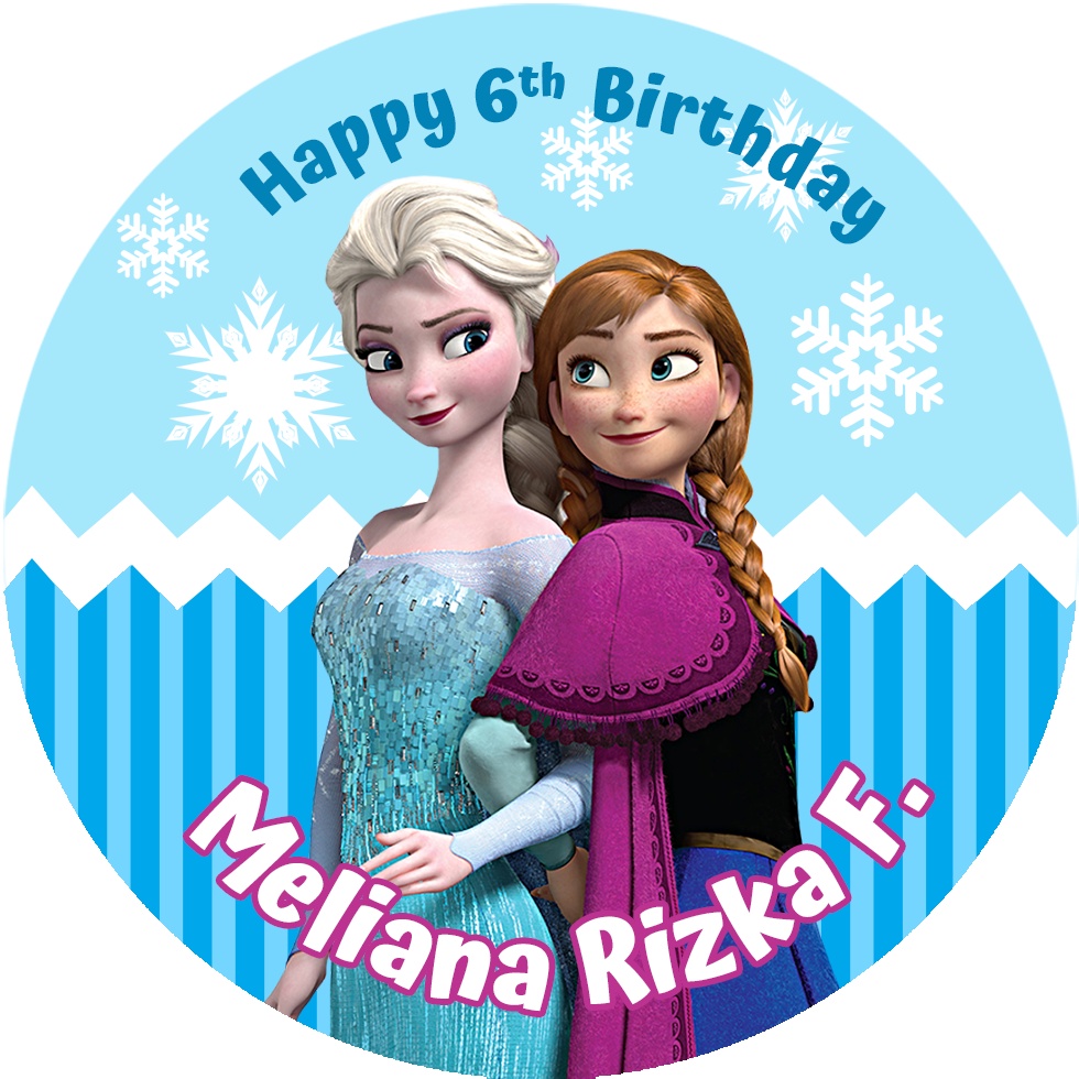 Jual AlafaProject Stiker Ulang Tahun Frozen | Label Stiker Ultah ...