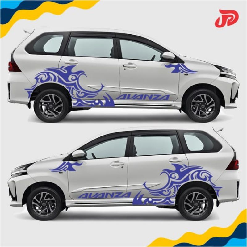 Jual sticker stripping batik Avanza body mobil racing JDM Toyota ...