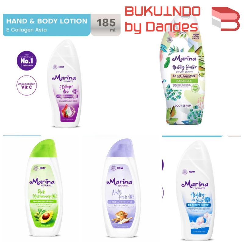 Jual Marina Hand Body Lotion Rich Moisturizing Avocado & Olive Oil 190Ml / Serum Kakadu-C 185mL ...