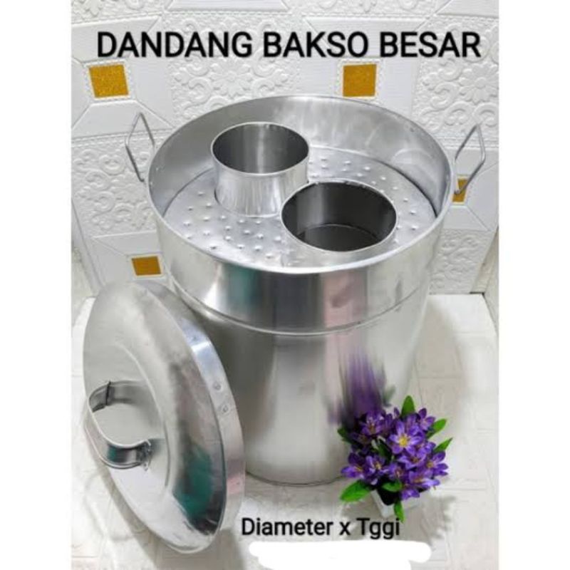 Jual Panci pentol bakso 2 lubang aluminium/Dandang bakso/Dandang pentol ...