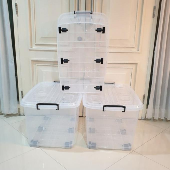 Jual container box transparant 130liter/ box container transparant ...