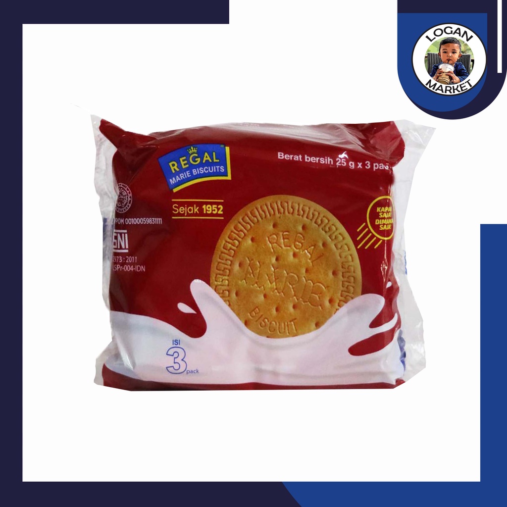 Jual Marie Regal Biskuit Pack 25 gram 25gram 3 Sachet Pcs 3Pcs | Shopee ...