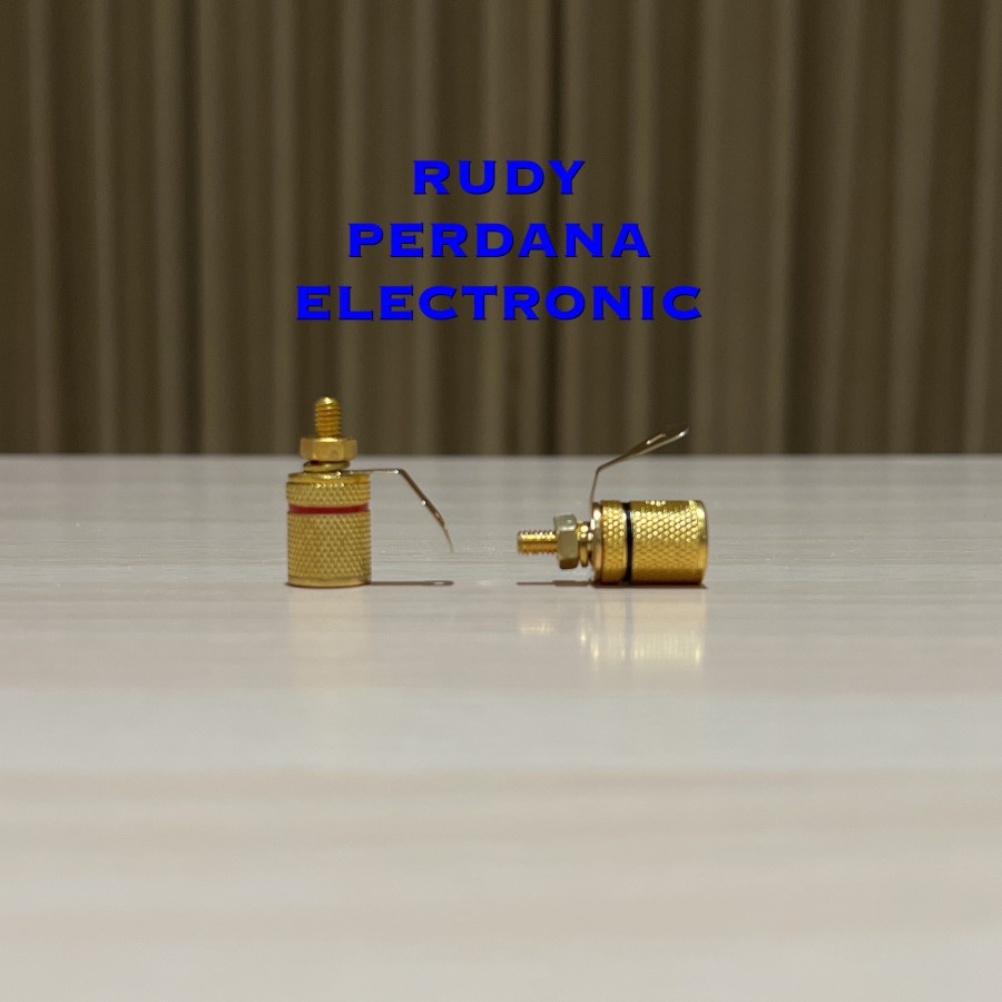Jual BINDING POST SOCKET SOKET BANANA FEMALE CEWEK M4 4MM BESI GOLD ...