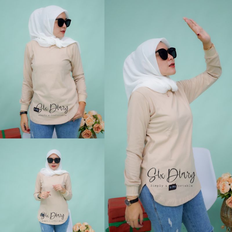 Jual Atasan Kaos Wanita Model bawah Oval | | Kaos Polos Wanita Lengan ... Jual Atasan Kaos Wanita Model bawah Oval | | Kaos Polos Wanita Lengan ...