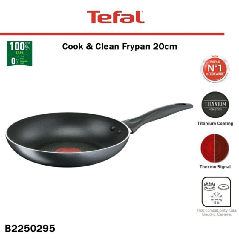 Jual Tefal Cook and Clean Frypan 20 cm Anti Lengket Wajan Masak | Shopee Indonesia