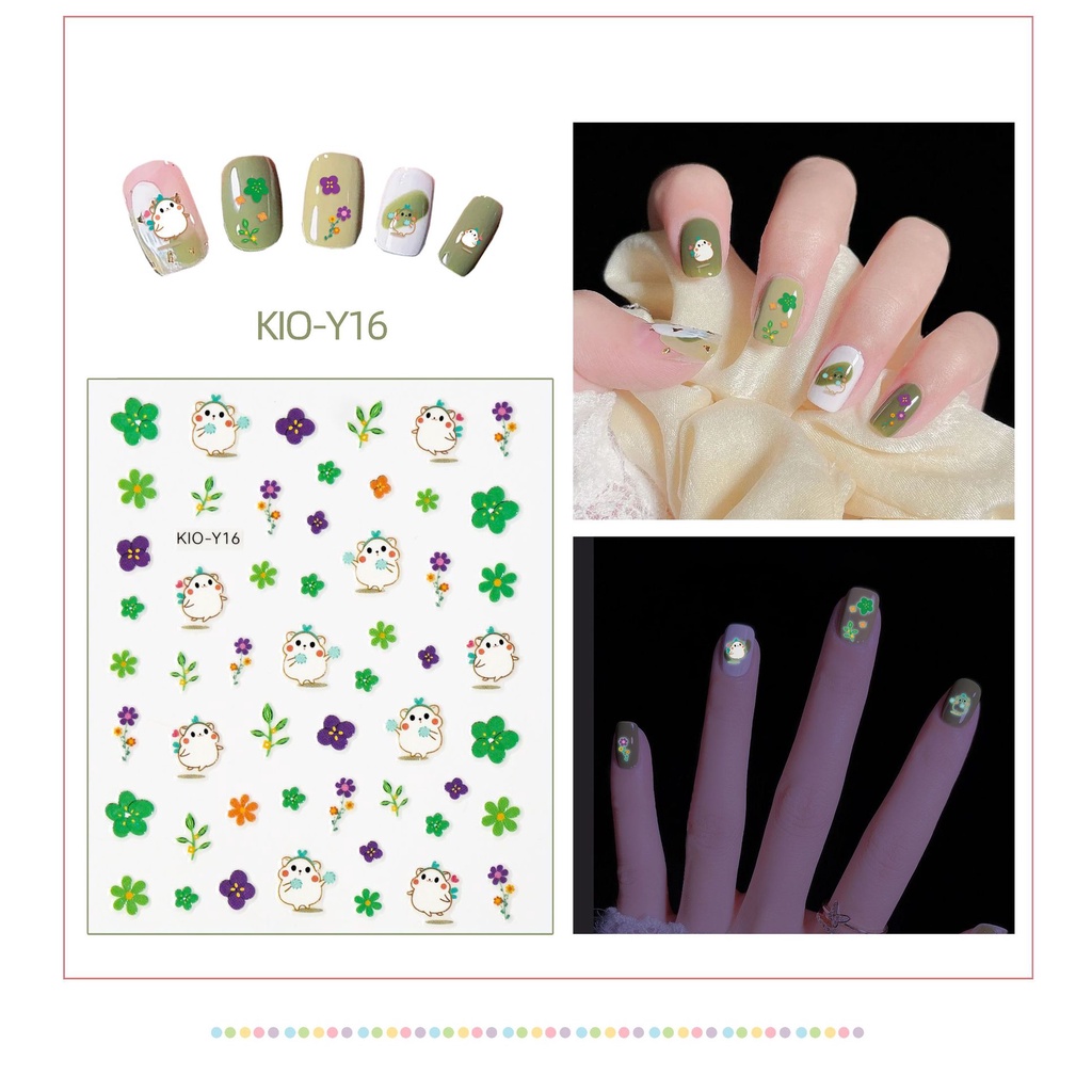 Jual sticker kuku timbul golw in the dark motif kartun jepang/ kartun ...