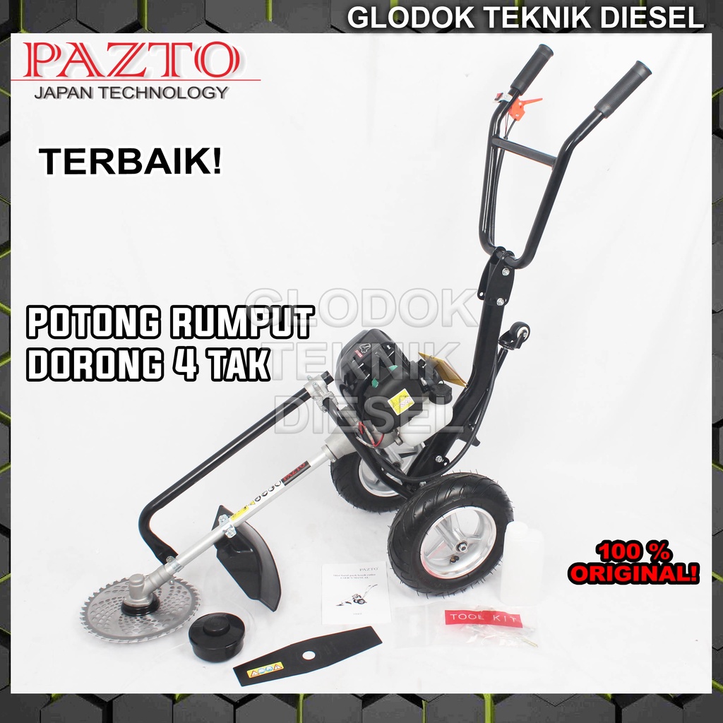 Jual PAZTO Mesin Potong Rumput Dorong 4 Tak Type 435 Bensin Lawn Mower ...